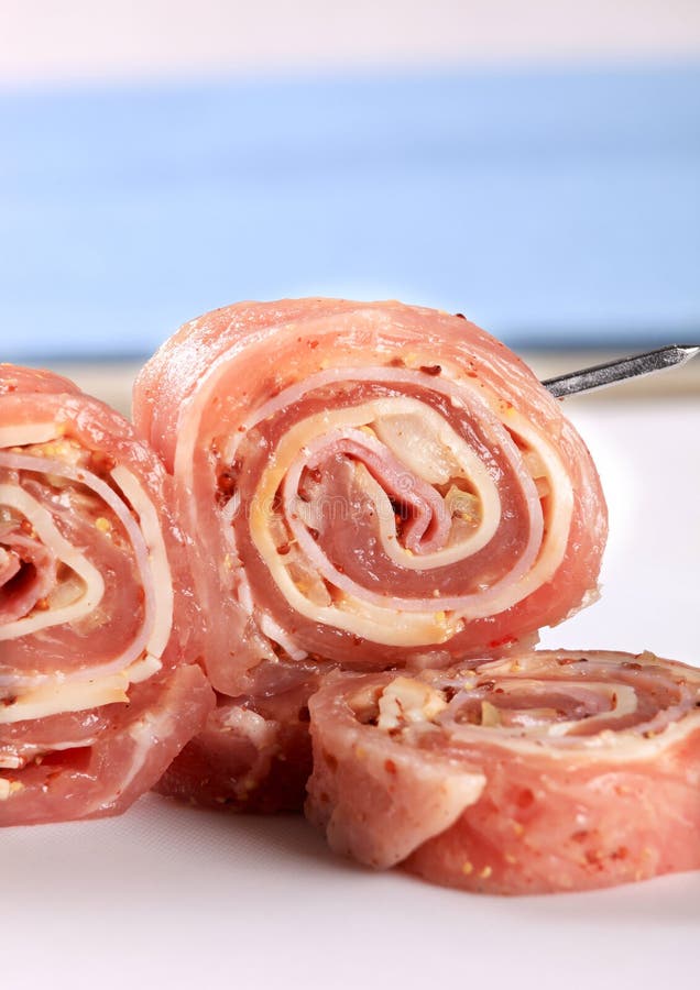Meat rolls in oven stock image. Image of luncheon, hash - 108658087