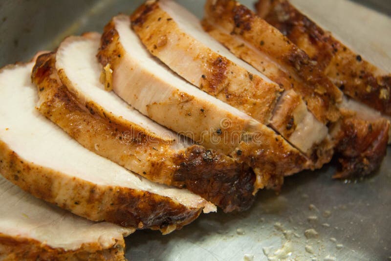 Meat rosted pork slides stock image. Image of meal, cutting - 54314021