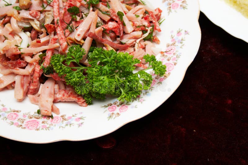 Meat salad stock image. Image of grape, appetizer, lunch - 6277193