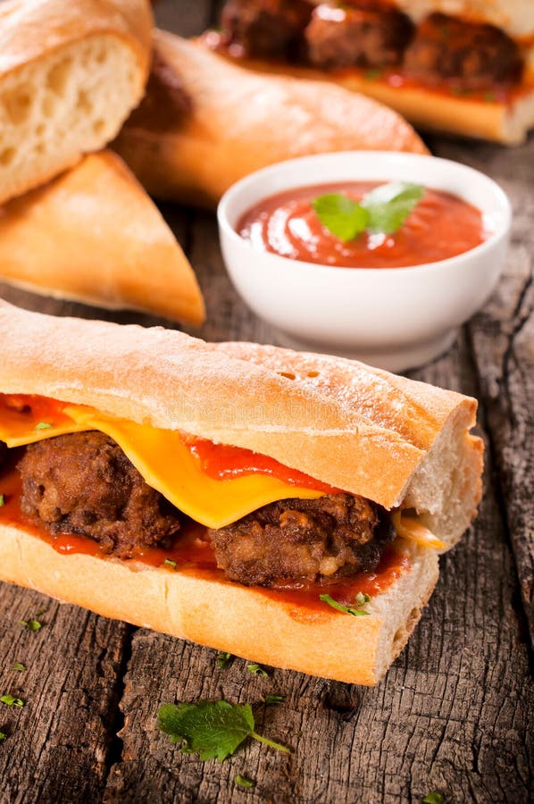 Meat sandwich stock photo. Image of cuisine, fried, detail - 35218962