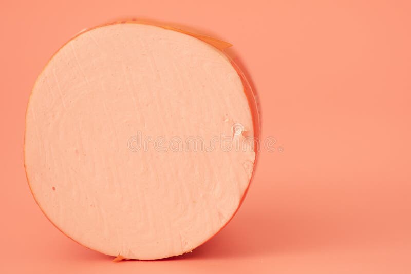Meat Sausage on a Pink Background Stock Image - Image of meat, food ...