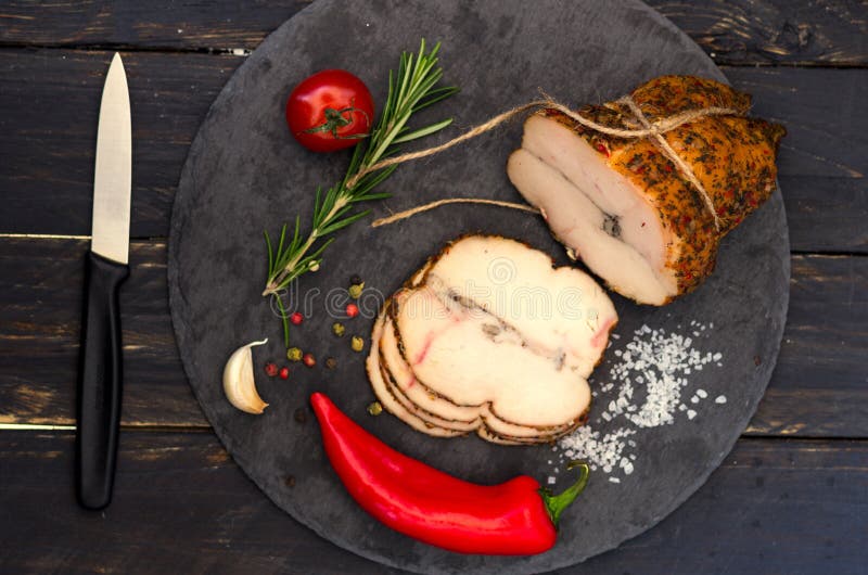 Meat Serving. Meat Dish. Serving of Food Stock Photo - Image of ...