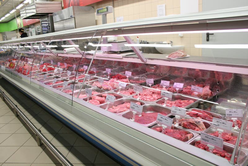 Meat in shop stock photo. Image of beef, commerce, supermarket - 2087268