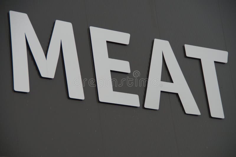 Meat sign, Flour Artwor stock photo. Image of homemade - 31578920