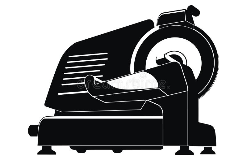 Meat Slicer Vector Silhouette, Meat Slicer Glyph Icon Vector. Meat ...