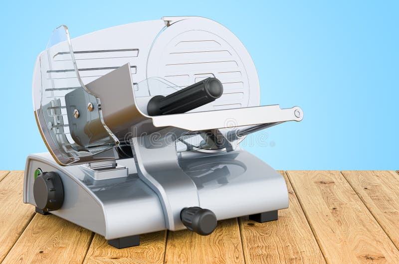Meat Slicer, Slicing Machine. 3D Rendering Stock Illustration ...