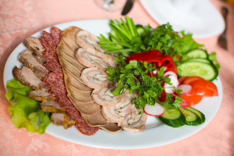 Meat Slices stock image. Image of slices, macro, snack - 13989541