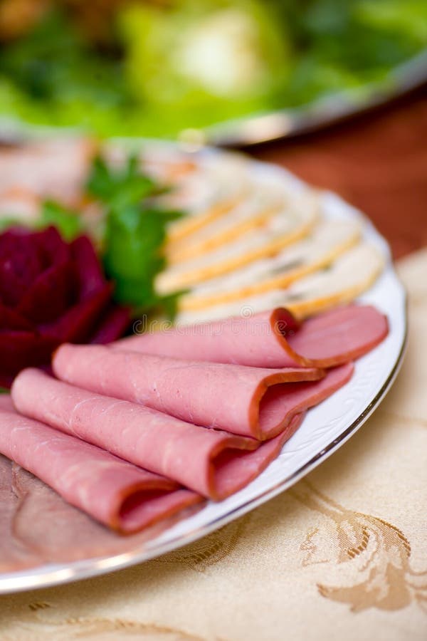 Meat Slices stock image. Image of slices, macro, snack - 13989541