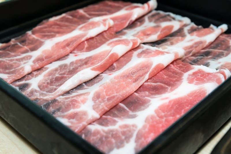 Meat Slide on Plate stock photo. Image of white, texture - 75493564