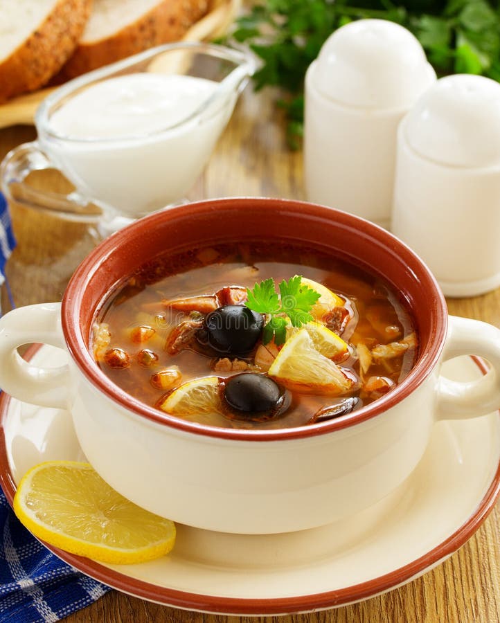 Meat solyanka stock photo. Image of duck, dinner, sausage - 48597326