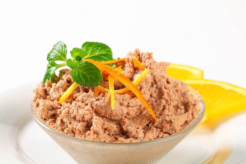 Meat spread with orange stock photo. Image of appetizer - 56896178