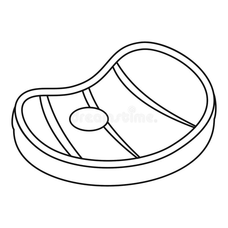 Meat Steak Icon, Outline Style Stock Vector - Illustration of butcher ...