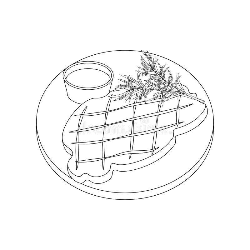 Steak Coloring Page