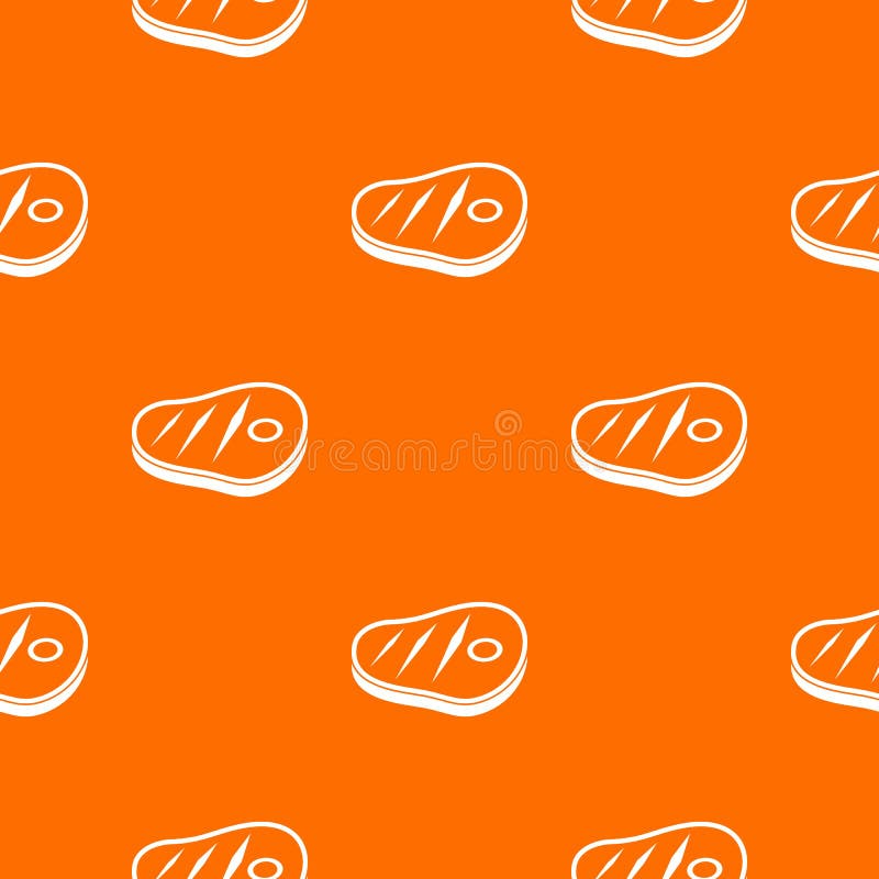 Meat Steak Pattern Seamless Stock Vector - Illustration of barbecue ...