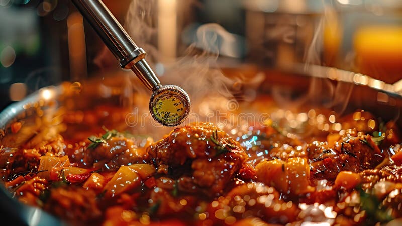 Meat Stew Cooking Process stock illustration. Illustration of ...