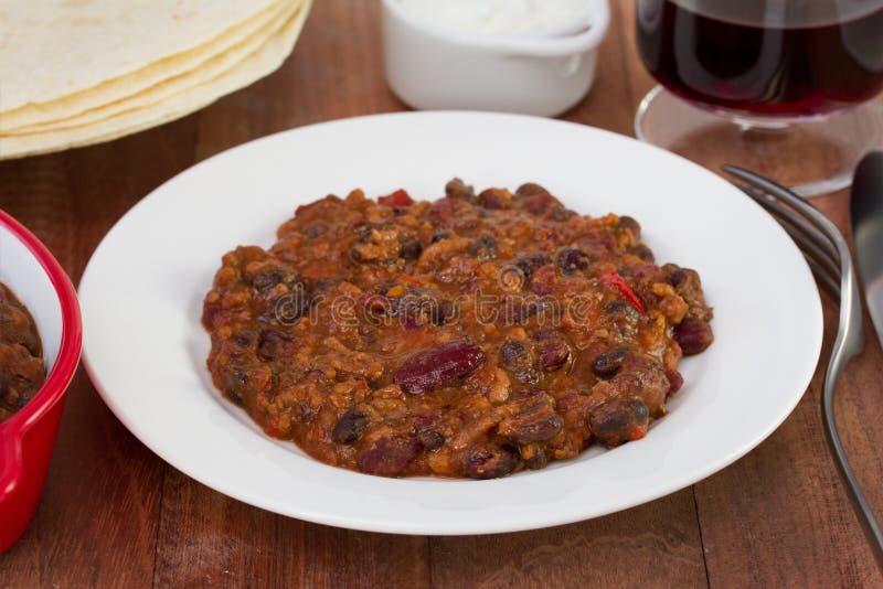 Meat Stew in the Plate with Glass Stock Photo - Image of bowl, cuisine ...