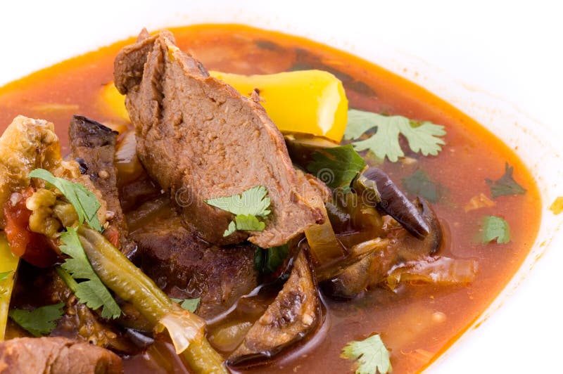 Meat stewed stock image. Image of broth, cilantro, look - 34842237