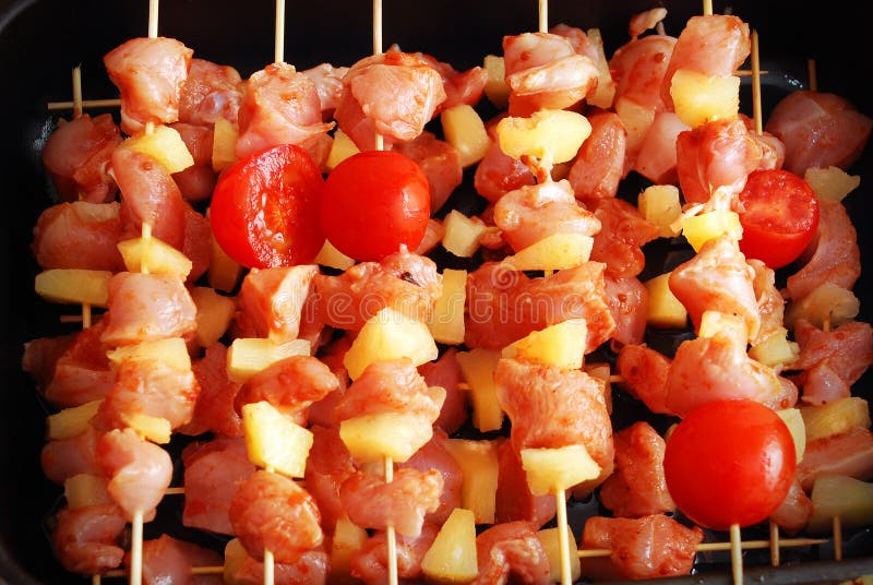 Meat on stick stock photo. Image of spice, cuisine, kebab - 13579998