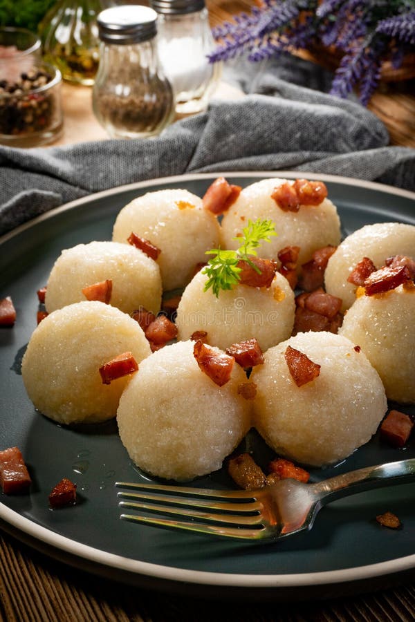 Meat Stuffed Potato Dumplings Stock Photo - Image of minced ...