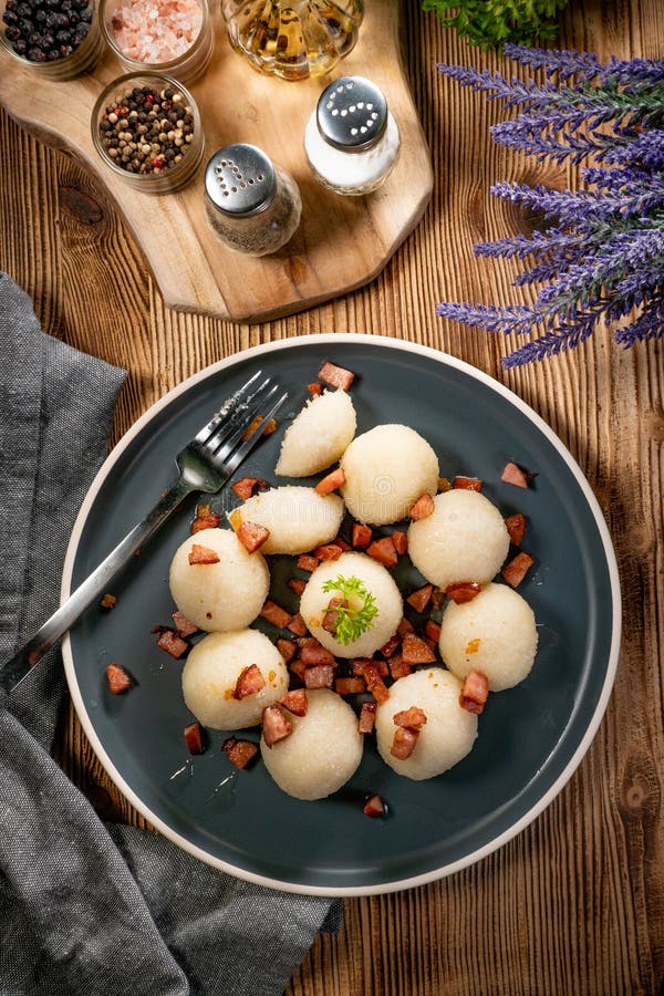 Meat Stuffed Potato Dumplings Stock Photo - Image of appetizer, potato ...