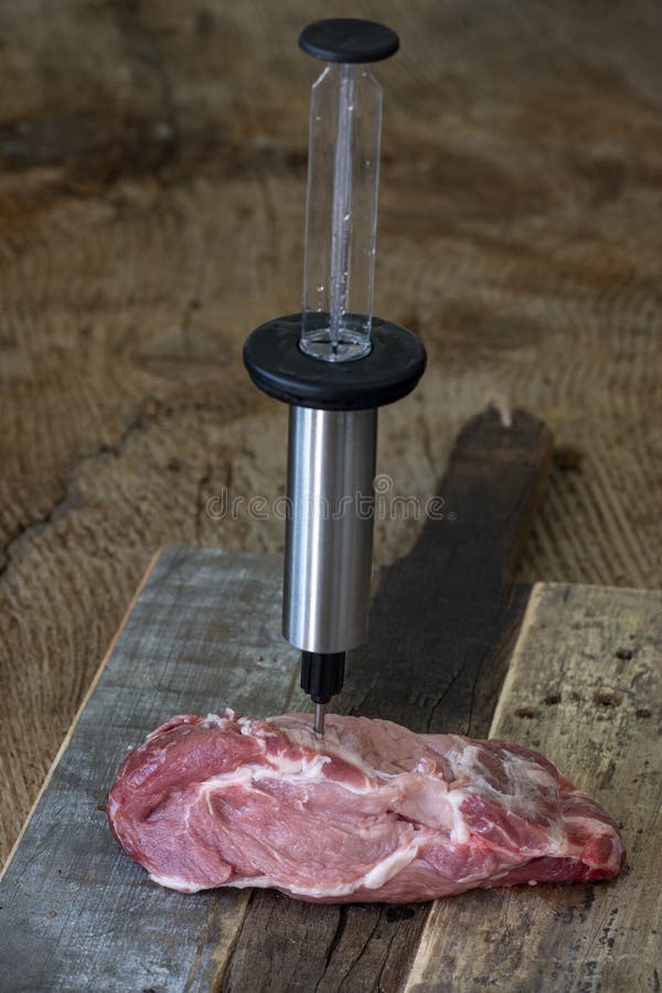 Meat syringe stock image. Image of recipe, laboratory - 193556977