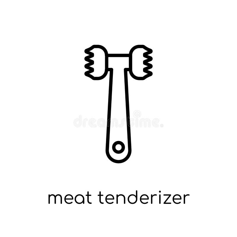 Meat Tenderizer Icon from Kitchen Collection. Stock Vector ...