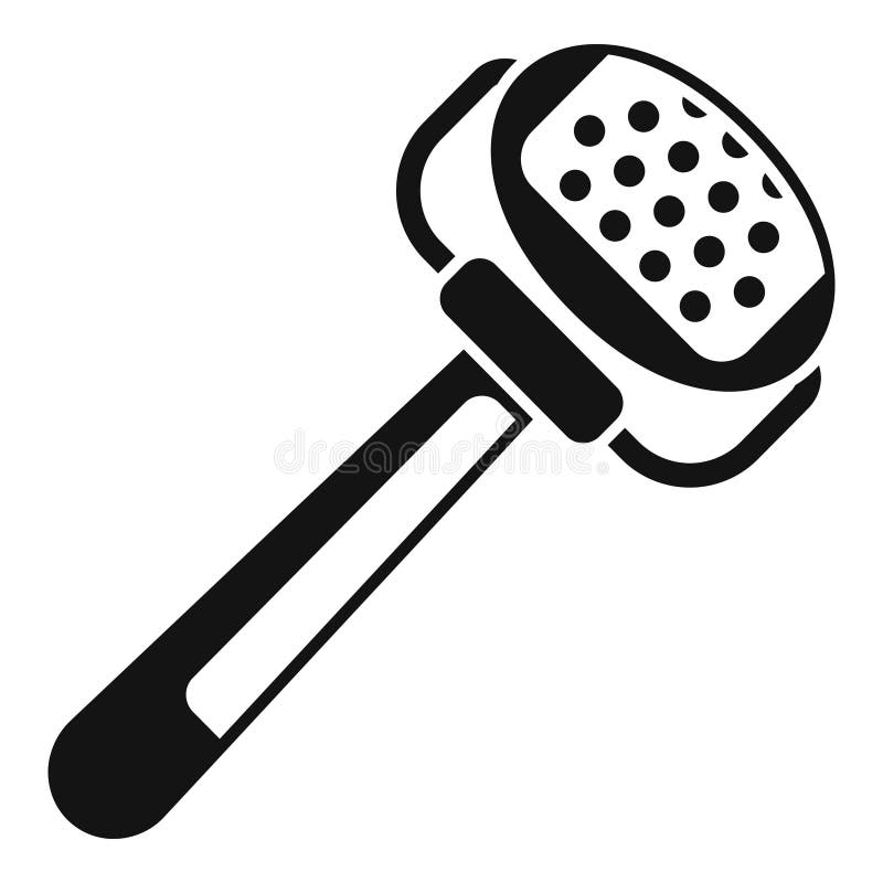 Meat Tenderizer Kitchen Utensil with Metal Handle Icon Stock ...