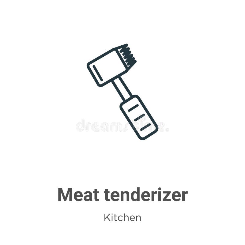 Meat Tenderizer Outline Vector Icon. Thin Line Black Meat Tenderizer ...