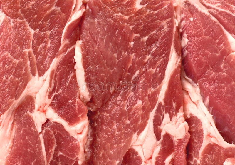 Meat Texture with Fat Pattern. Fresh Raw Meat Sliced Stock Photo ...