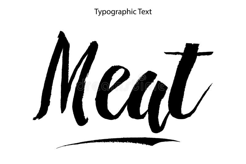 Meat Typography Lettering Text Vector Design Quote Stock Vector ...