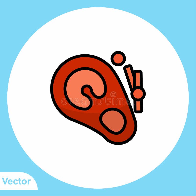 Meat Vector Icon Sign Symbol Stock Vector - Illustration of meat, meal ...