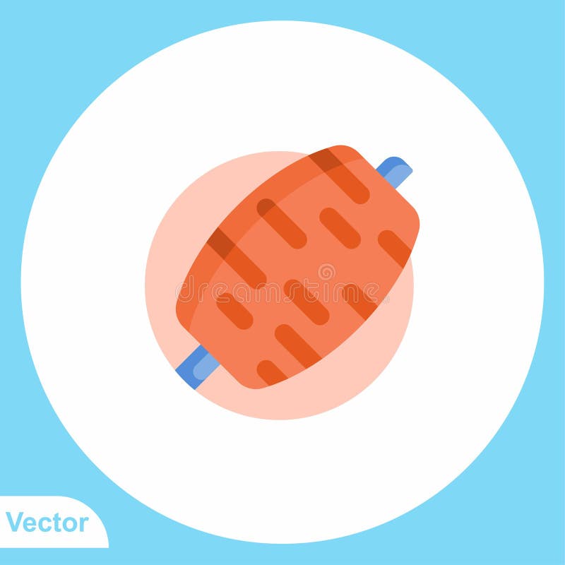 Meat Vector Icon Sign Symbol Stock Vector - Illustration of chicken ...