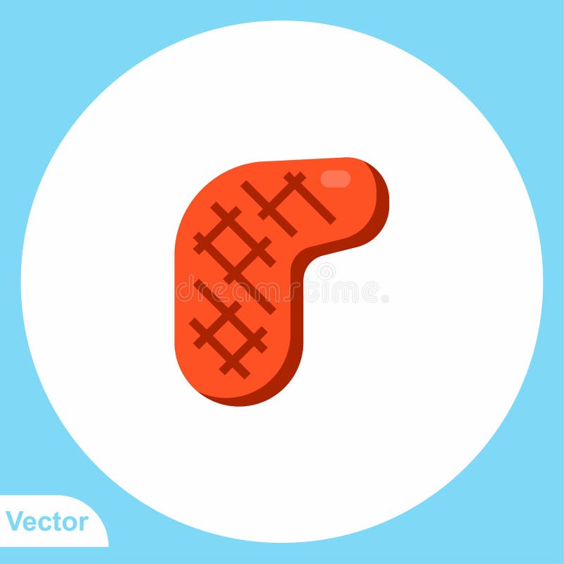 Meat Vector Icon Sign Symbol Stock Vector - Illustration of isolated ...