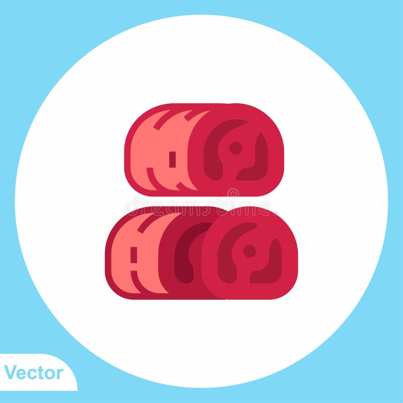 Meat Vector Icon Sign Symbol Stock Vector - Illustration of fish ...