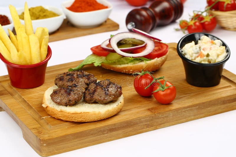 Meatball Burger stock image. Image of focus, burger, dinner - 96308439