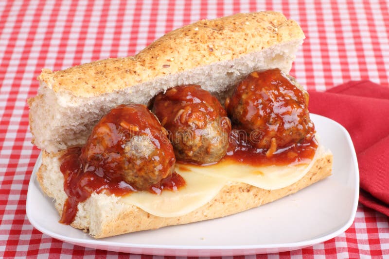 Meatball Sandwich stock image. Image of bread, food, meat - 20685627