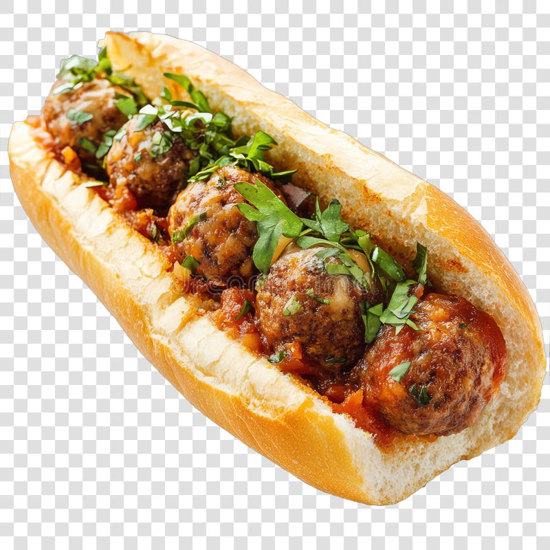 Meatball Sub stock photo. Illustration of sauce, green - 341482738