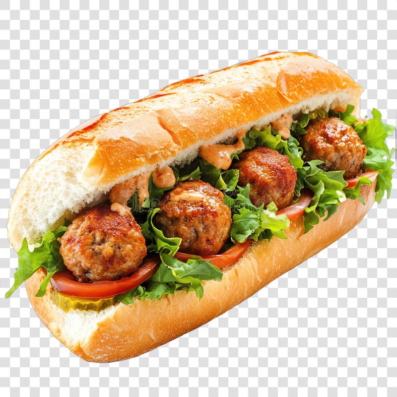 Meatball Sub stock image. Illustration of meal, vegetables - 341482751