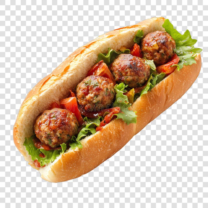 Meatball Sub stock image. Illustration of recipe, plate - 341524805