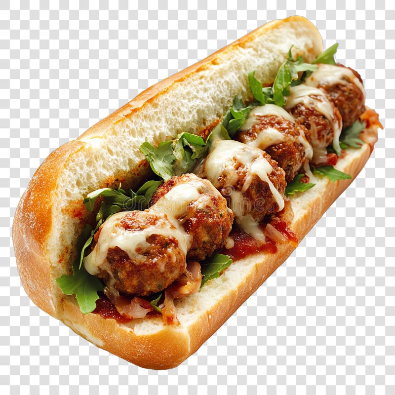 Meatball Sub stock image. Illustration of pepper, sauce - 341524845