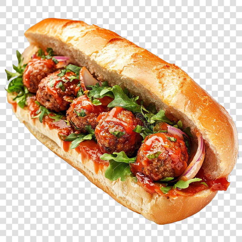 Meatball Sub stock image. Illustration of pepper, sauce - 341524853