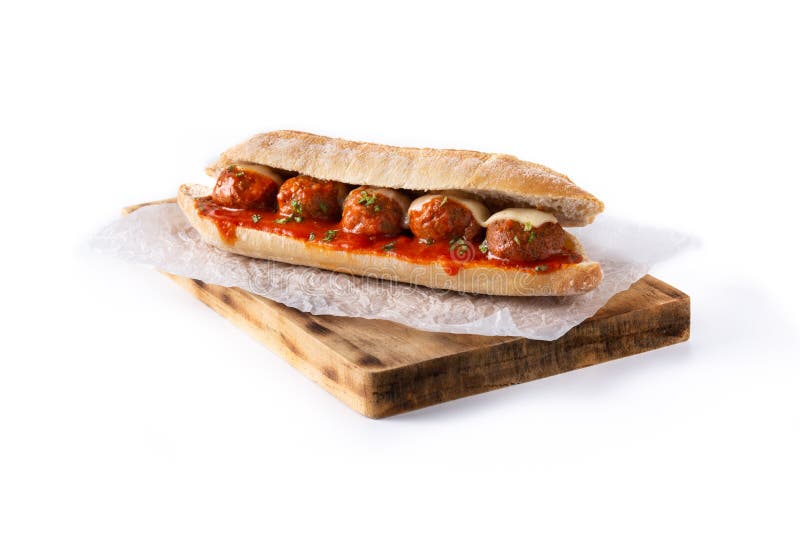 Meatball sub sandwich stock image. Image of beef, food - 221476117