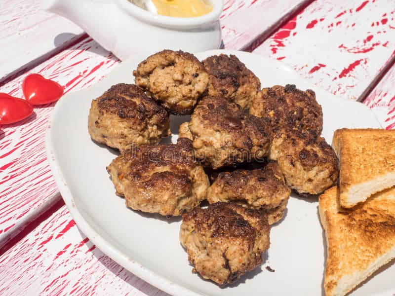 Meatballs stock image. Image of cooking, focus, meat - 55430025
