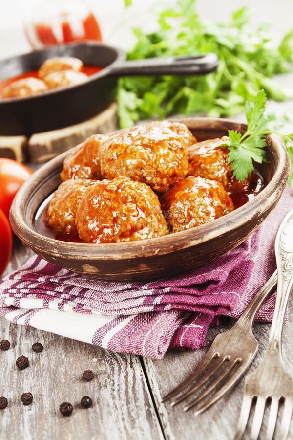 Meatballs the table stock image. Image of seasoning, cooked - 71184843