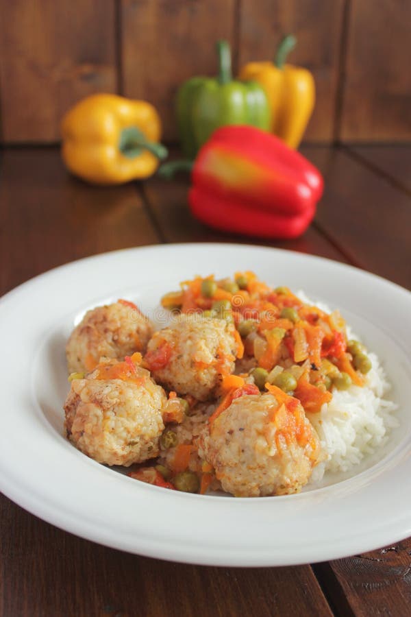 Meatballs with Vegetable Ragout Stock Photo - Image of meatballs, beef ...