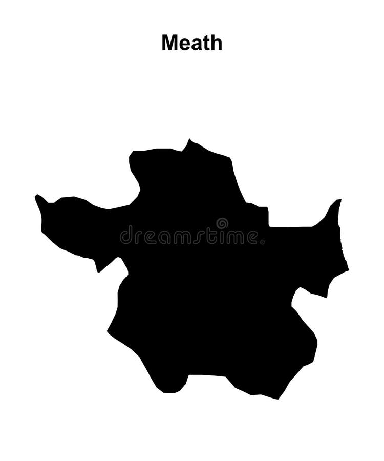 Meath outline map stock illustration. Illustration of tourism - 360435006
