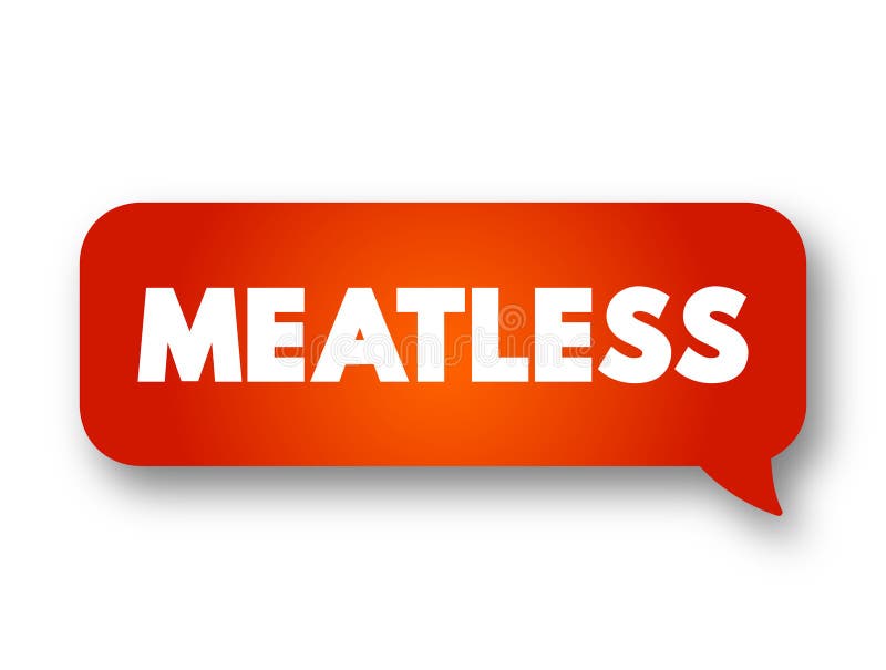 Meatless Text Message Bubble, Concept Background Stock Illustration ...