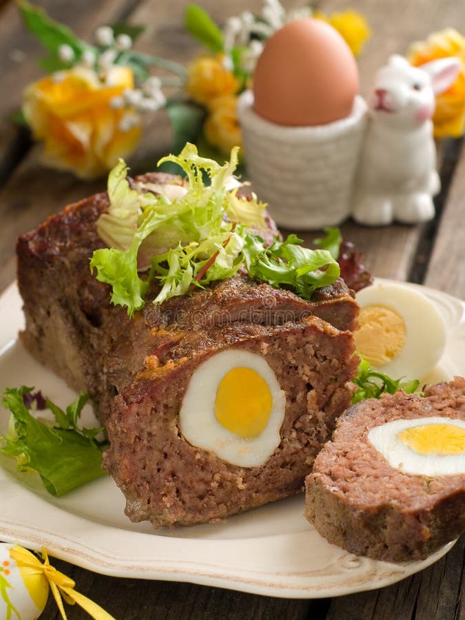 Meatloaf stock photo. Image of potato, portion, food - 28881938