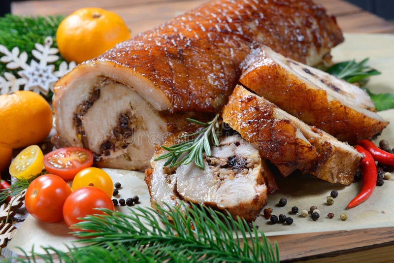 Meatloaf stock image. Image of appetizing, spruce, wooden - 188254755