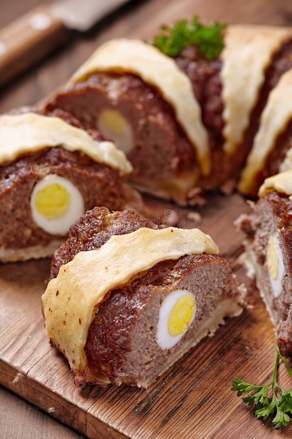 Meatloaf ring stock image. Image of closeup, snacks, minced - 49480545